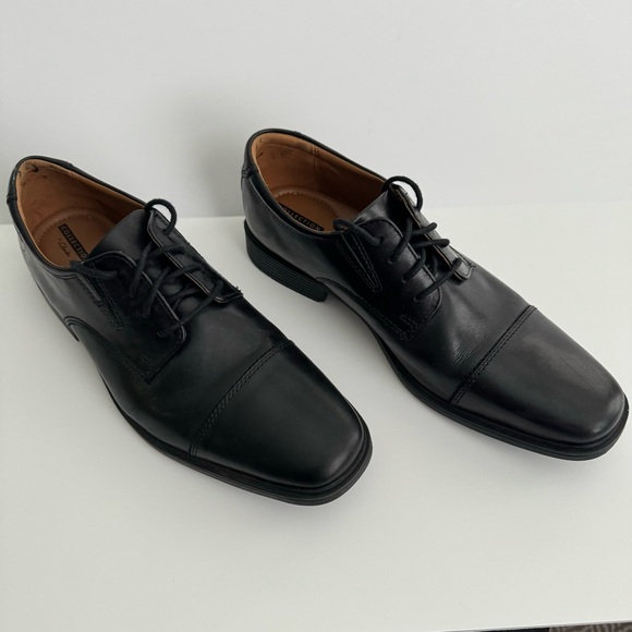 Clarks | Shoes | Clarks Mens Black Whiddon Captoe Oxford Shoes 8 | Poshmark